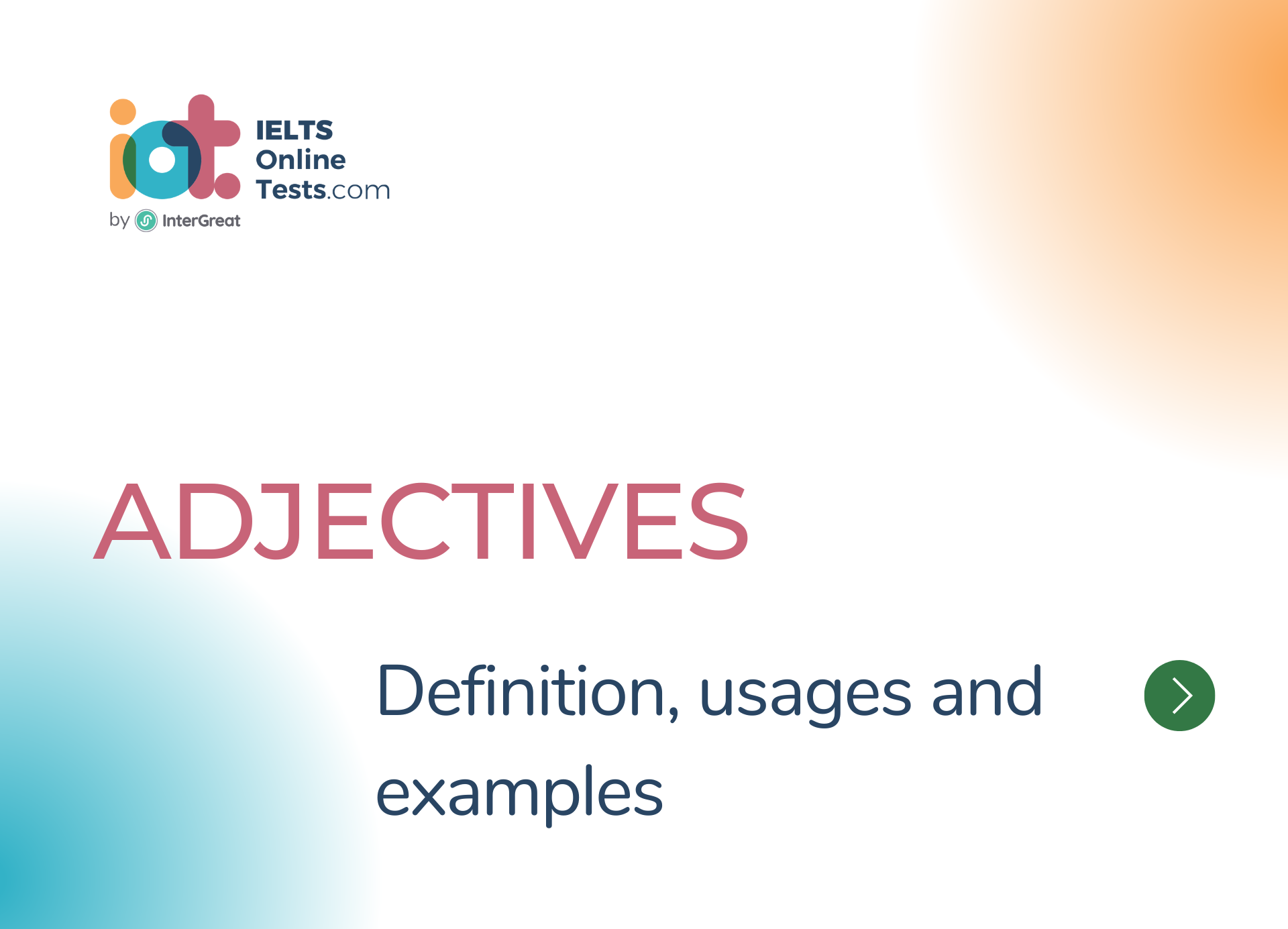 Adjectives IELTS Online Tests